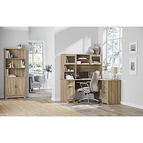 Realspace® Magellan 59"W L-Shape Corner Desk, Blonde Ash