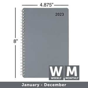 Office Depot® Brand Weekly/Monthly Planner, 5" x 8", Silver, January To December 2023, OD710330