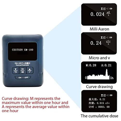 Geiger Counter Radioactivity Geiger Counter Nuclear Radiation Detector Dose Alarm Device Dosimeter Monitor Portable Digital Meter High Sensitivity