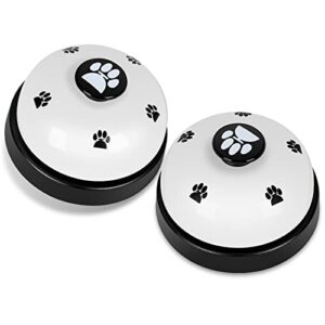 JEXCULL Pet Training Bells, 2 Pack Dogs Bell for Door Potty Training and to Ring to Go Outside Communication Device Dog AgilityTraining Equipment Interactive Toys (White)