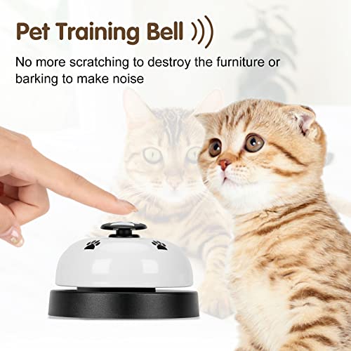 JEXCULL Pet Training Bells, 2 Pack Dogs Bell for Door Potty Training and to Ring to Go Outside Communication Device Dog AgilityTraining Equipment Interactive Toys (White)