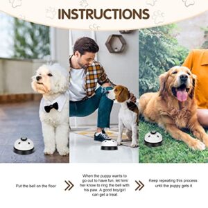 JEXCULL Pet Training Bells, 2 Pack Dogs Bell for Door Potty Training and to Ring to Go Outside Communication Device Dog AgilityTraining Equipment Interactive Toys (White)