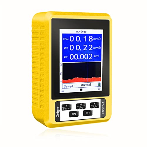 Geiger Nuclear Radiation Detector, Ionizing Radiation Tester 2 in One, Nuclear Radiation Tester Radiation Dose Alarm, Small Portable High-Precision Detector Suitable for Home Improvement