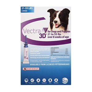 vectra 3d medium dog 21-55lbs, 6 doses (d73820e)