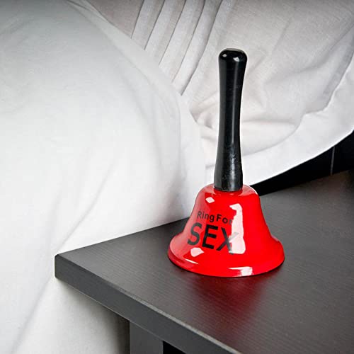 Huqqi 2 Pack Hand Bell Service Bell Bar Counter Top Service Call Bell Ring Reception, Novelty Funny Romantic Toy for Home Ornament Single Party Bells (Red)