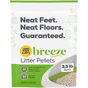 purina tidy cats litter pellets, breeze refill litter pellets – (6) 3.5 lb. pouches