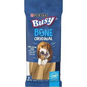 purina busy made in usa facilities small/medium dog bones, original – (6) 2 ct. pouches