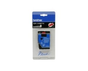 brother part# tc-6001 label tape (oem) 1/2″ black on blue