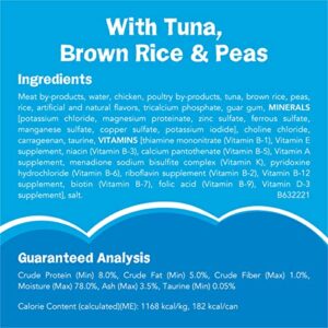 Friskies Purina Wet Cat Food Pate Ocean Favorites with Natural Tuna, Brown Rice and Peas - (24) 5.5 oz. Cans