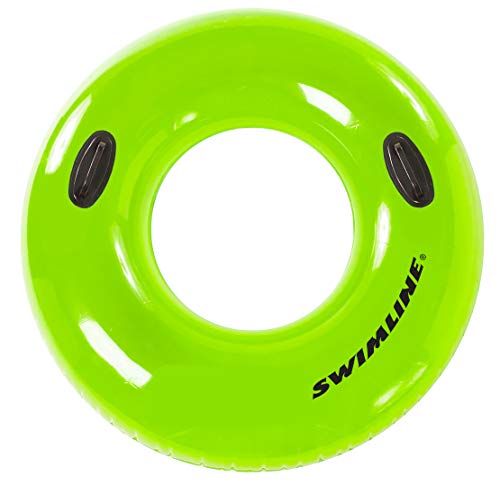 Swimline 36'' Waterpark-Style Handle Ring Tube, Colors May Vary