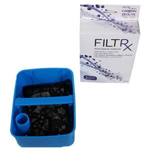 Penn-Plax Filtrx Purifying Media for Canister Filters – Compatible with Cascade, Marlin, and Other Aquarium Filter Systems with Trays – Activated Carbon & Zeolite (CFSCB3)