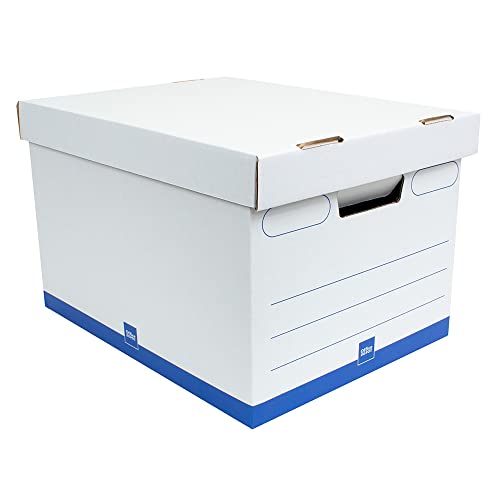 Office Depot® Brand Medium Quick Set Up Corrugated Medium-Duty Storage Boxes With Lift-Off Lids And Built-In Handles, Le