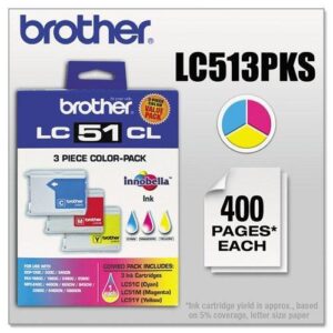 brtlc513pks – brother lc513pks tri-color ink cartridge