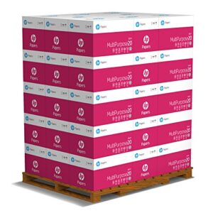 hp papers printer paper, 8.5 x 11 paper, multipurpose 20 lb – 96 bright , 40 cases – 1 pallet -200,000 sheets, loading dock delivery, made in usa – fsc certified, 112000p