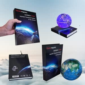 Aryellys Floating Globe LED Light with Book Style Base for Office Decor and Home Decor - Cool Stuff Levitation Globe for Office Desk, Great Gamer Gifts and Gadgets For Men, Birthday Gifts for Teachers, Fathers, and Brother