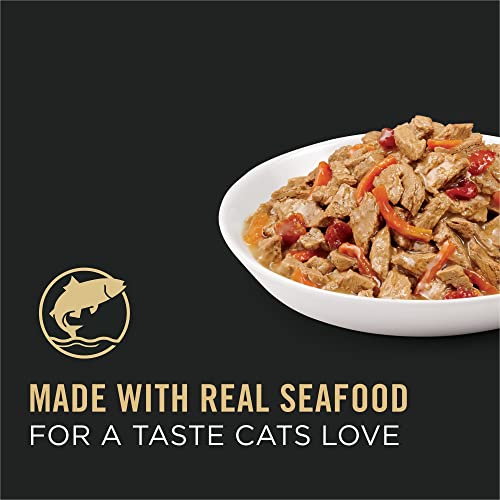 Purina Pro Plan Savor Adult Seafood Stew Entree In Sauce Canned Cat Food, 3 oz, Case of 24