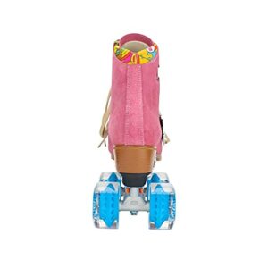 Moxi Skates - Malibu Barbie Limited Edition - Fun and Fashionable Womens Quad Roller Skate | Strawberry Pink | Size 8