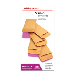 Office Depot® - Envelope - 28# Kraft Paper W/GUM, #7, Kit - 13.5" x 6.95" x 3.8" - brown - BX of 500