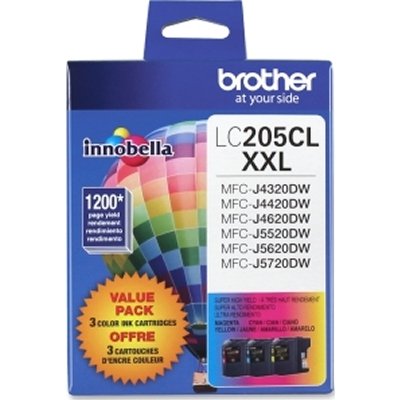 Brother LC-205 OEM Combo High Yield Cartridge Part # LC2053PKS, Brother MFC-J4320/ J5520/ J5720 Printers