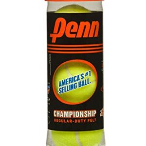 Penn Championship Tennis Balls - Regular Duty Felt Pressurized Tennis Balls - 12 Cans, 36 Balls