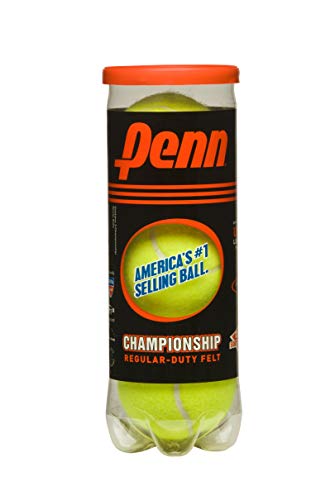 Penn Championship Tennis Balls - Regular Duty Felt Pressurized Tennis Balls - 12 Cans, 36 Balls