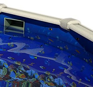 Smartline Caribbean 15-Foot-by-30-Foot Oval Overlap Liner | 48-to-52-Inch Wall Height | 25 Gauge Virgin Vinyl | Designed for Steel Sided Above-Ground Swimming Pools | Universal Gasket Kit Included