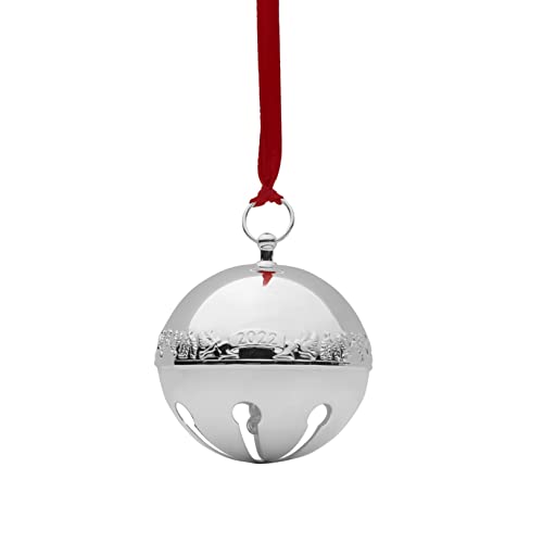 Wallace 2022 Silver-Plated Sleigh Bell Ornament, 52nd Edition, for Christmas