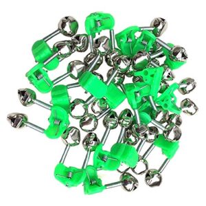 kiseer 50 pcs plastic fishing bells clips fishing rod alarm with dual alert bells