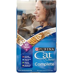 purina cat chow high protein dry cat food, complete – (4) 3.15 lb. bags