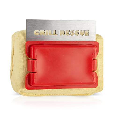 Grill Rescue BBQ Replaceable Scraper Cleaning Head, Bristle Free - Durable and Unique Scraper Tools for Cast Iron or Stainless-Steel Grates, Barbecue Cleaner (Replaceable Scraper Head)