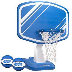 gosports splash hoop swimming pool basketball game, includes poolside water basketball hoop, 2 balls and pump – choose your style