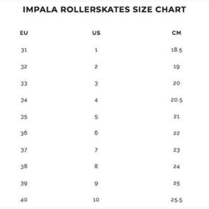 Impala Rollerskates Impala Quad Skate (Big Kid/Adult) Black 3 (US Men's 1, Women's 3) M