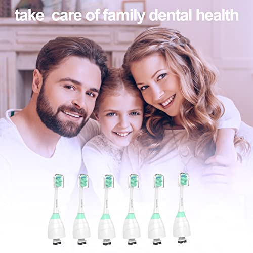 Replacement Toothbrush Heads Compatible with Philips Sonicare Screw-on E-Series Electric Rechargeable Toothbrush, Precision Clean Toothbrush Heads Refills, 6 Pack