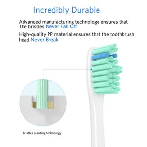 Replacement Toothbrush Heads Compatible with Philips Sonicare Screw-on E-Series Electric Rechargeable Toothbrush, Precision Clean Toothbrush Heads Refills, 6 Pack