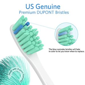 Replacement Toothbrush Heads Compatible with Philips Sonicare Screw-on E-Series Electric Rechargeable Toothbrush, Precision Clean Toothbrush Heads Refills, 6 Pack