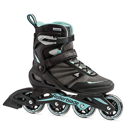 Rollerblade Zetrablade Women's Adult Fitness Inline Skate, Black/Light Blue, US Women's 10