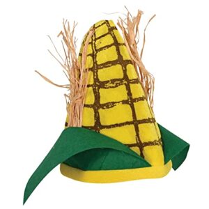 beistle 60674 plush corn cob hat, multicolor, adult