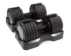 proform 50 lb. select-a-weight dumbbell pair, black