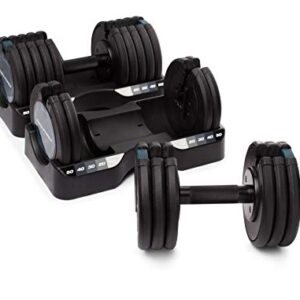 ProForm 50 lb. Select-a-Weight Dumbbell Pair, Black