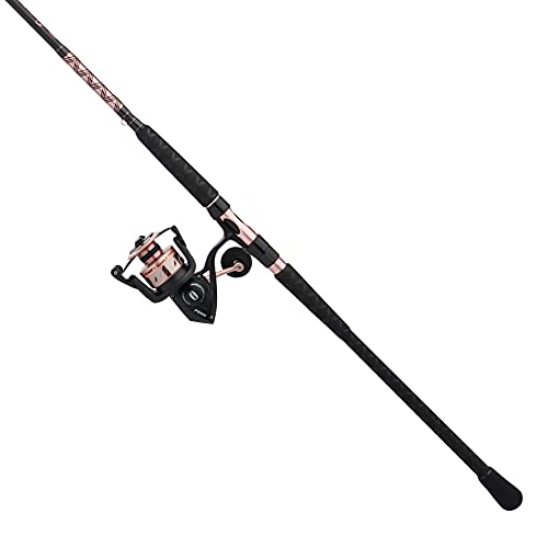 PENN Passion II Spinning Reel and Fishing Rod Combo, Black/Rose Gold, 2000 Size Reel - 6'6" - Medium Light - 2pc