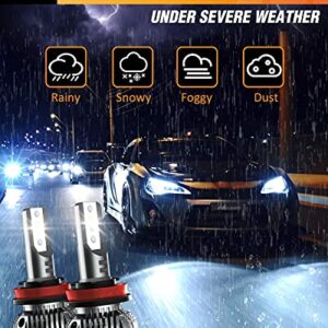 Nilight H11 LED Headlight Bulbs, 350% Brighter, 50W 10000lm Headlamp Bulbs, Mini Size, H9 High Beam, H11 Low Beam, H11/H9/H8/H16 Fog Light, 6000K Cool White, Pack of 2