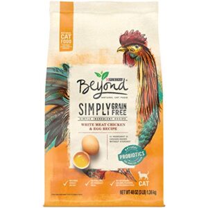 purina beyond grain free, natural dry cat food, grain free white meat chicken & egg recipe – 3 lb. bag