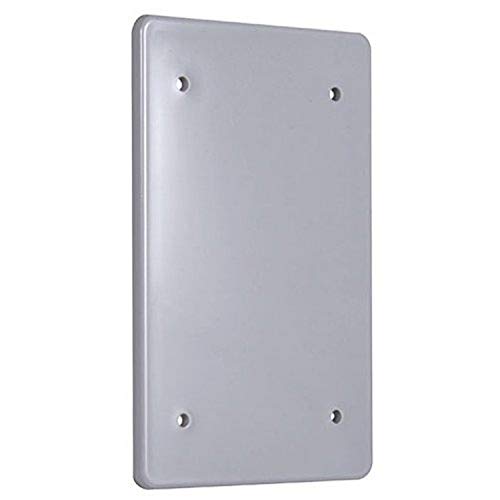 BELL PBC100GY Weatherproof Device Receptacle Blank Cover, 1-Gang, Gray