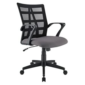 realspace® jaxby mesh mid-back task chair, black/gray