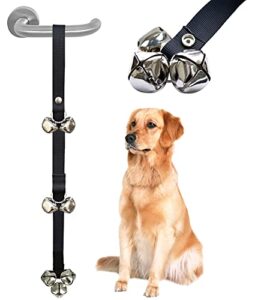 candyhome potty dog doorbells housetraining dog bell dog bells for potty training your puppy doggie with doorbell, easy 95% success rate, black