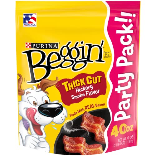 Purina Beggin' Strips Thick Cut Hickory Smoke Flavor Dog Treats - 40 Oz. Pouch