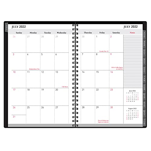 Office Depot® Brand Weekly/Monthly Academic Planner, 5" x 8", 30% Recycled, Black, July 2022 to August 2023