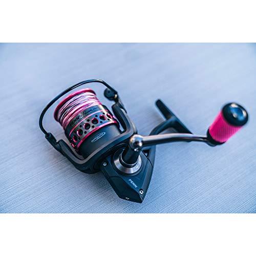 PENN Passion Spinning Reel and Fishing Rod Combo, Black Pink