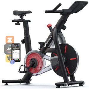 merach exercise bike, bluetooth stationary bike for home with magnetic resistance, indoor cycling bike with 350lbs weight capacity, ipad holder, tt