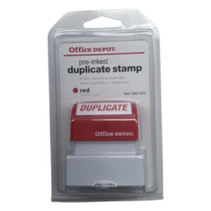 duplicate stamp (pre-inked) office depot